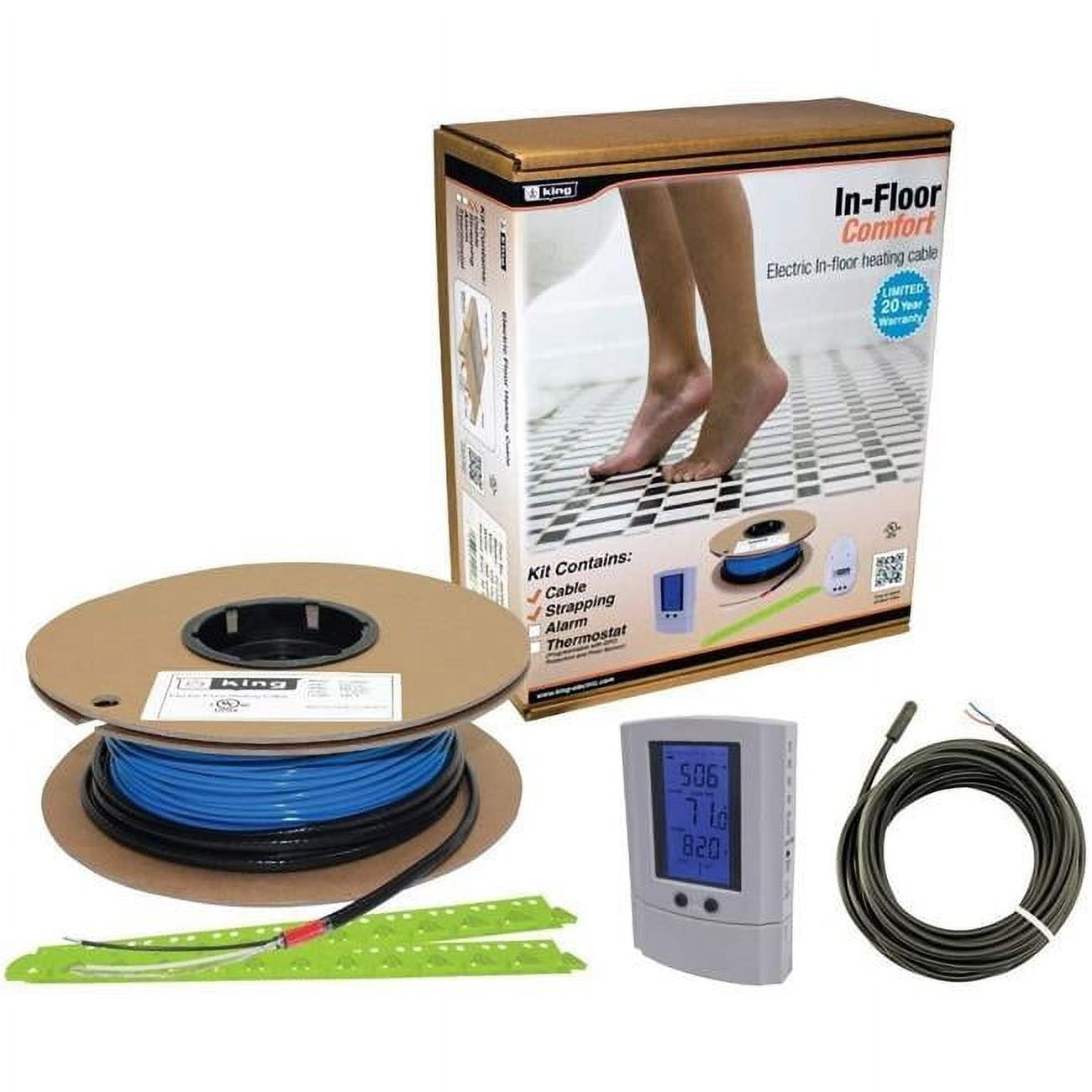 120V 840W 70 sq. ft. FC Floor Cable with Strap & Stat - Walmart.com