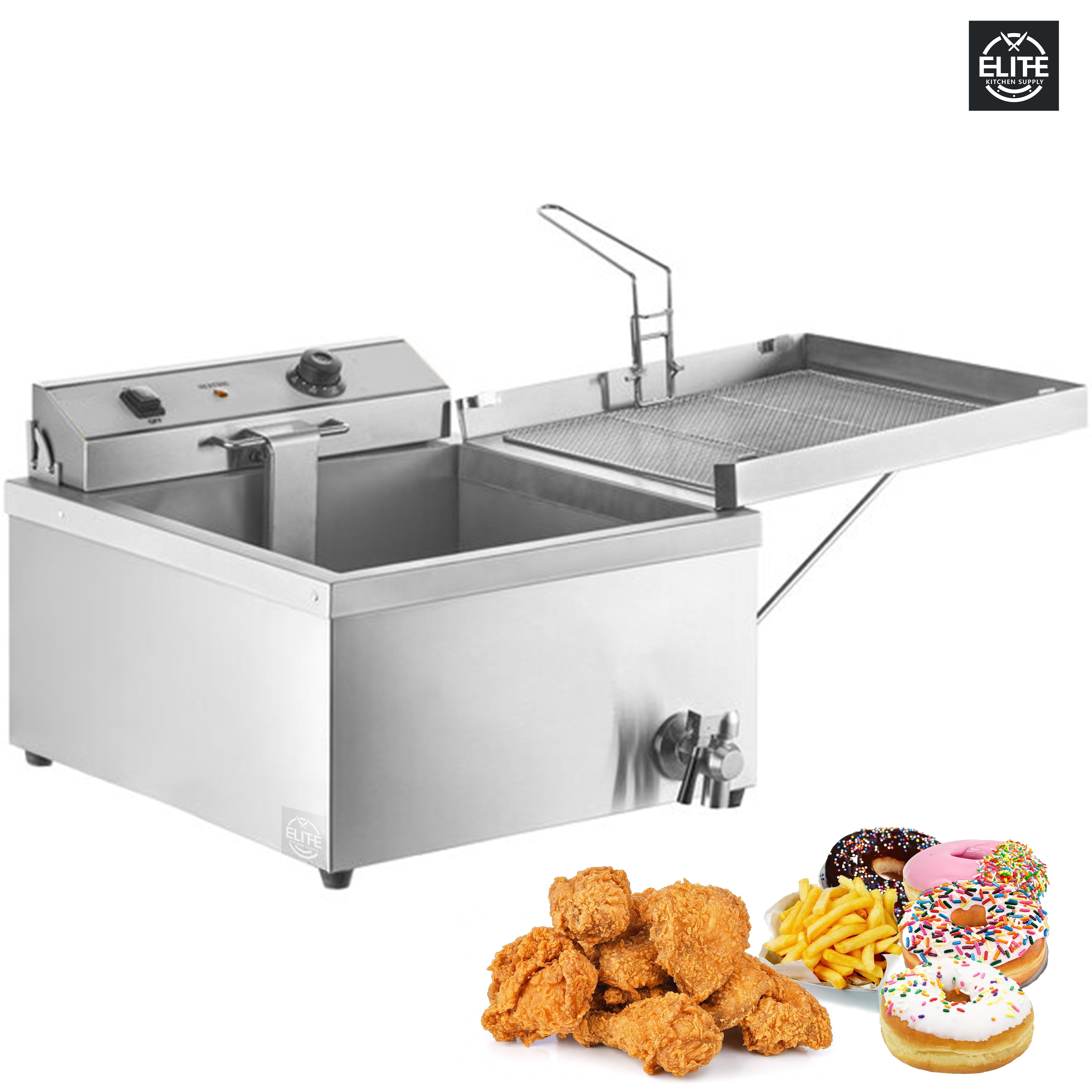 120V Commercial Electric Donut Maker Machine Donut Fryer 1750W ...