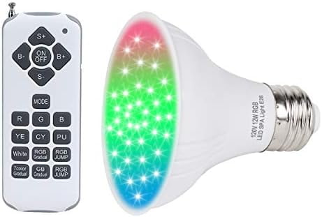 120V LED RGB SPA Light 12W Color Bulb for Hot Tub/Inground SPA ...