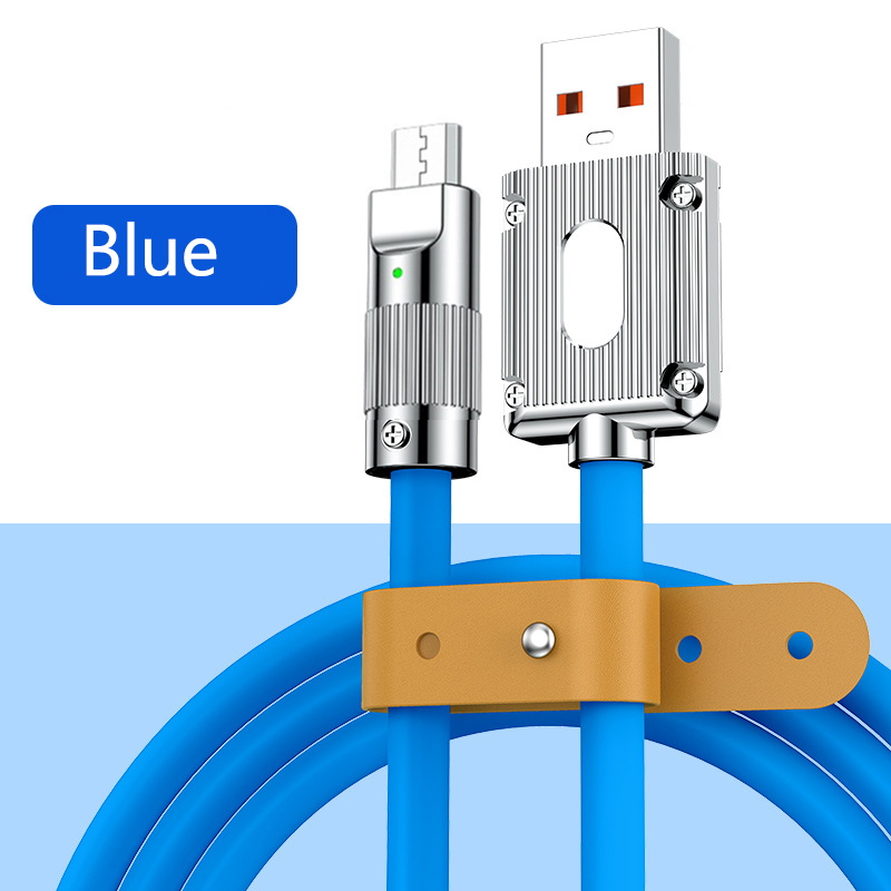 120W 6A Type C Micro USB Super Fast Charging Metal Aluminum Alloy ...