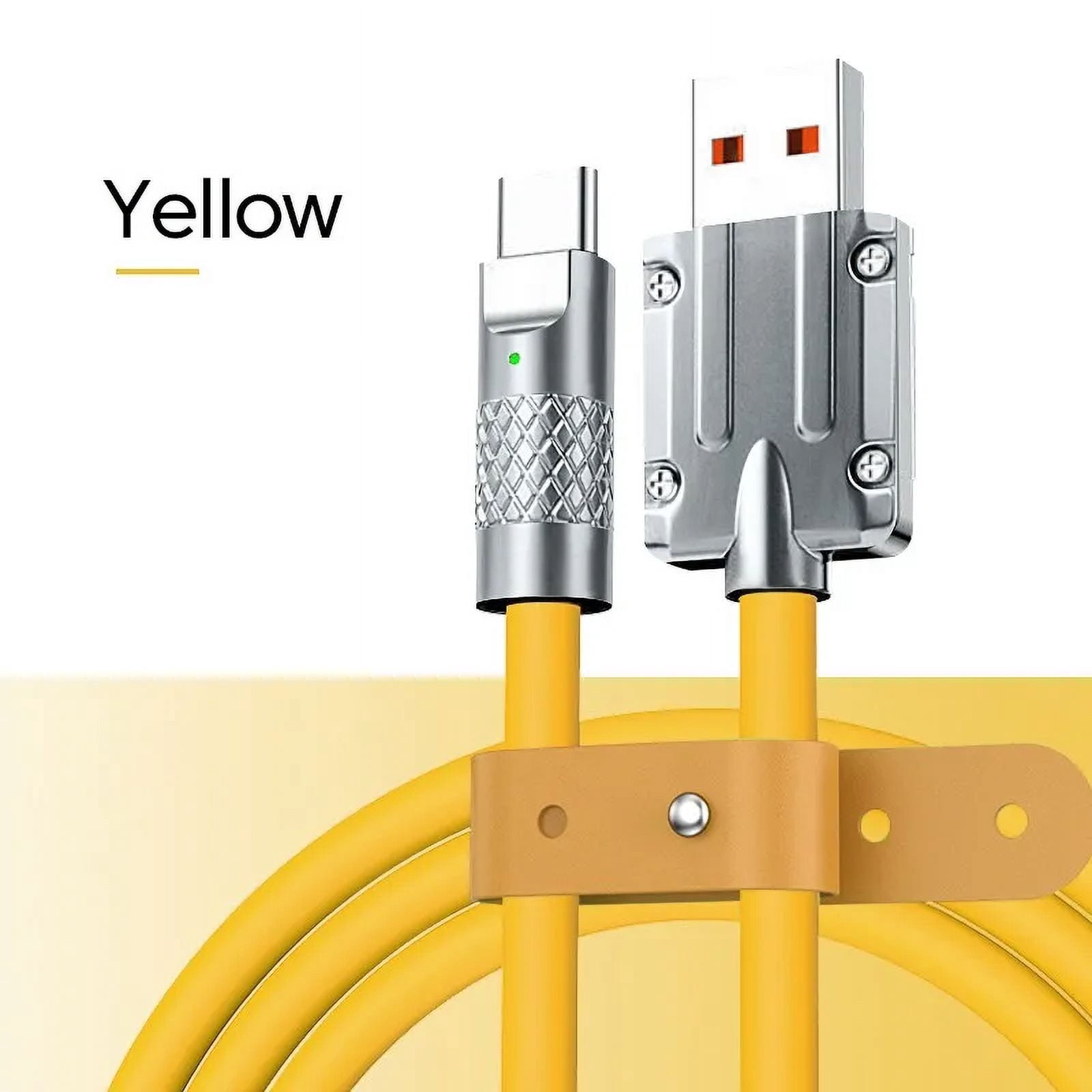 120W 6A USB Type C Cable Fast Charge Liquid Silicone Data Cord Quick ...
