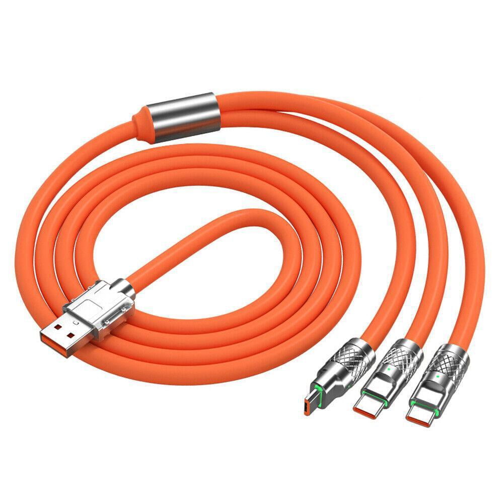 120W 6A Zinc Alloy 3-in-1 Charging Cable with Super Protection for ...