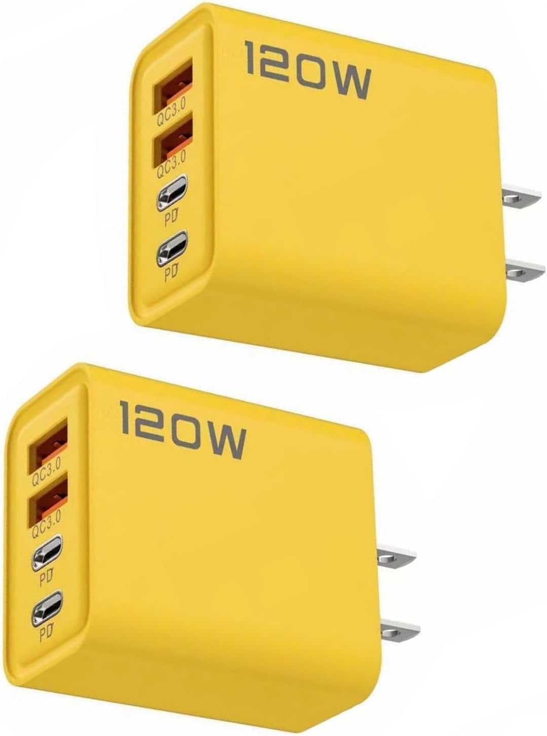120W Double PD Fast Charger with Type-C & QC3.0 Ports Support PD ...