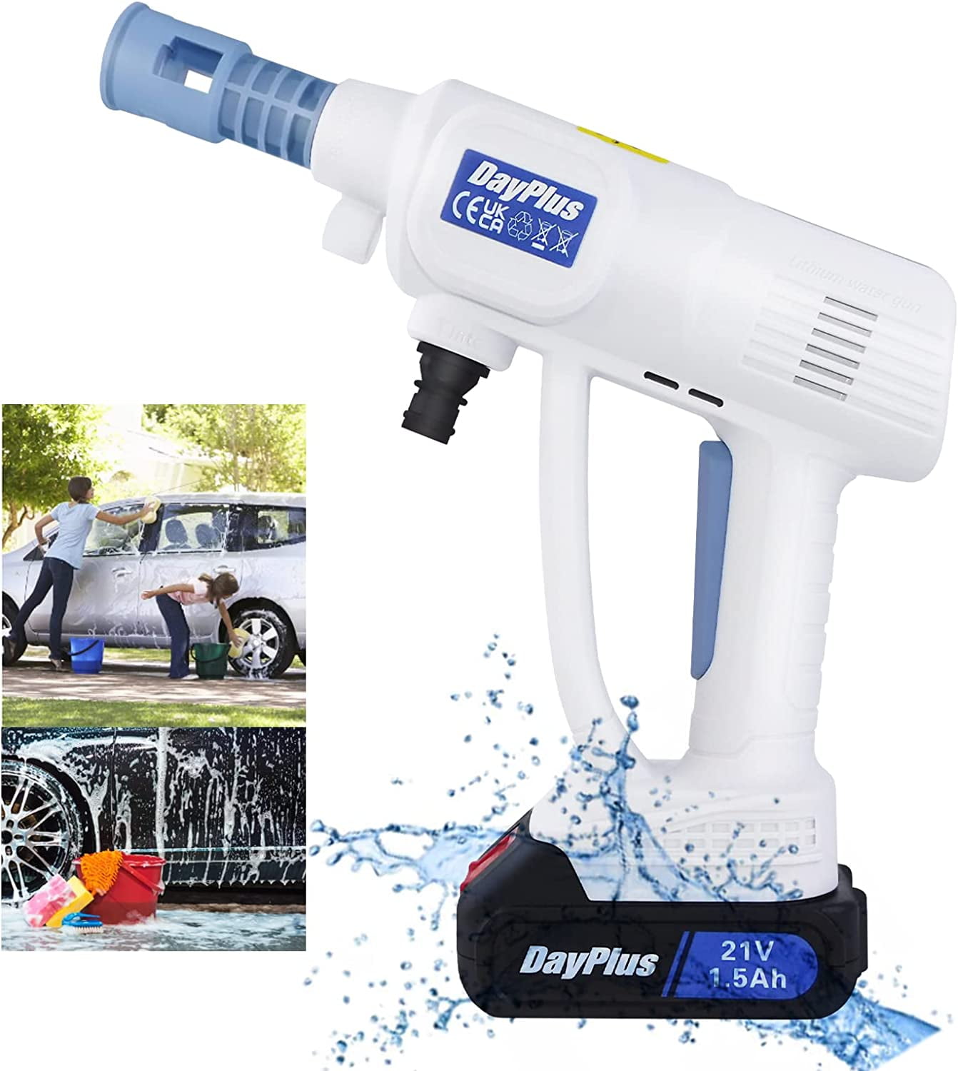 120W Electric Cordless High Pressure Car Washer with Water Tank ...