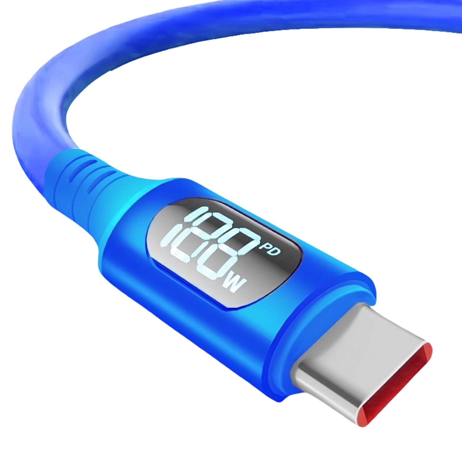 120W Fast Charging Type C Cable Dynamic Digital Display Real Time ...