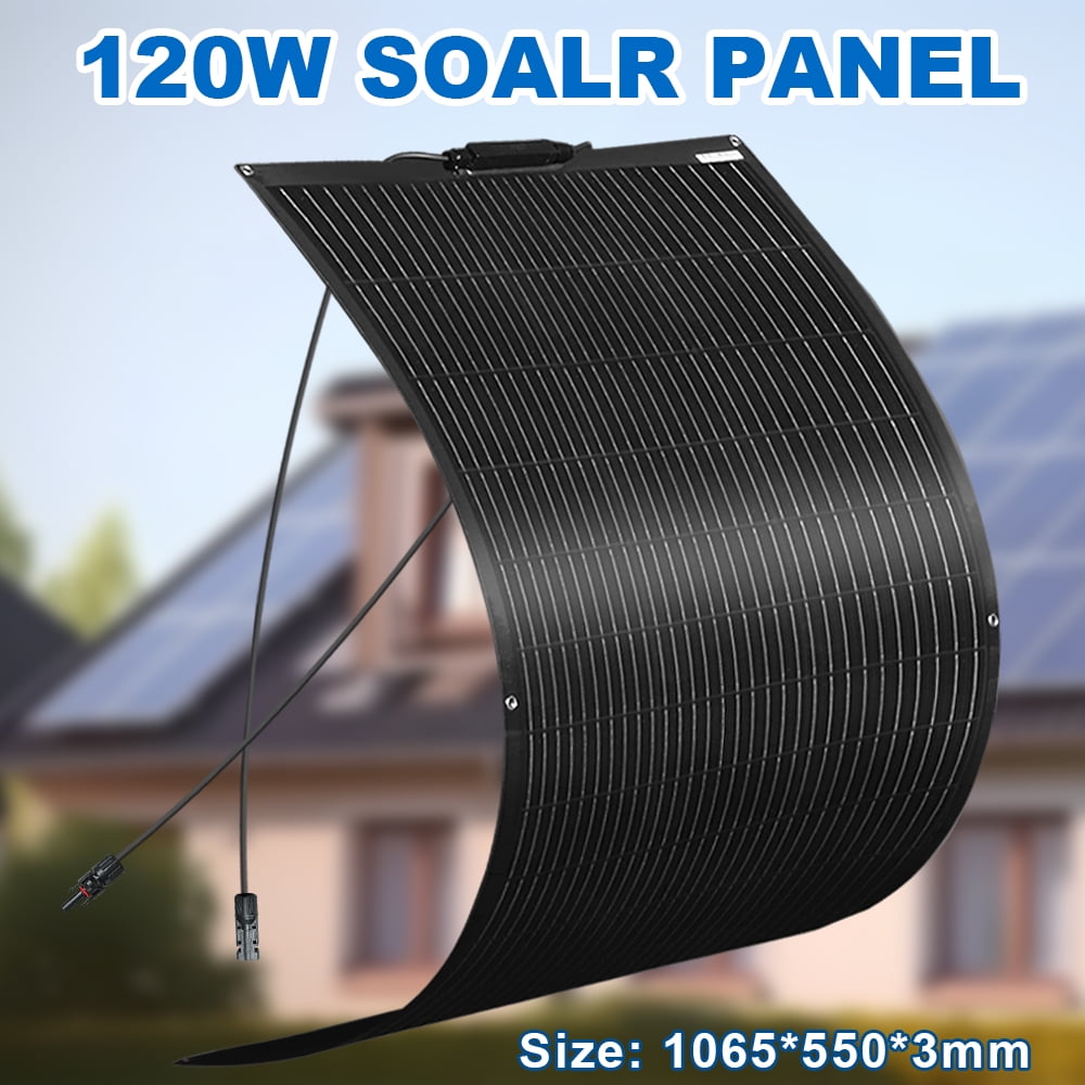 120W Flexible Solar Panel 120 Watt Monocrystalline Solar PV Off-Grid ...