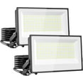 120W Flood Lights Outdoor, 12000lm Bright LED Work Light with Plug ...
