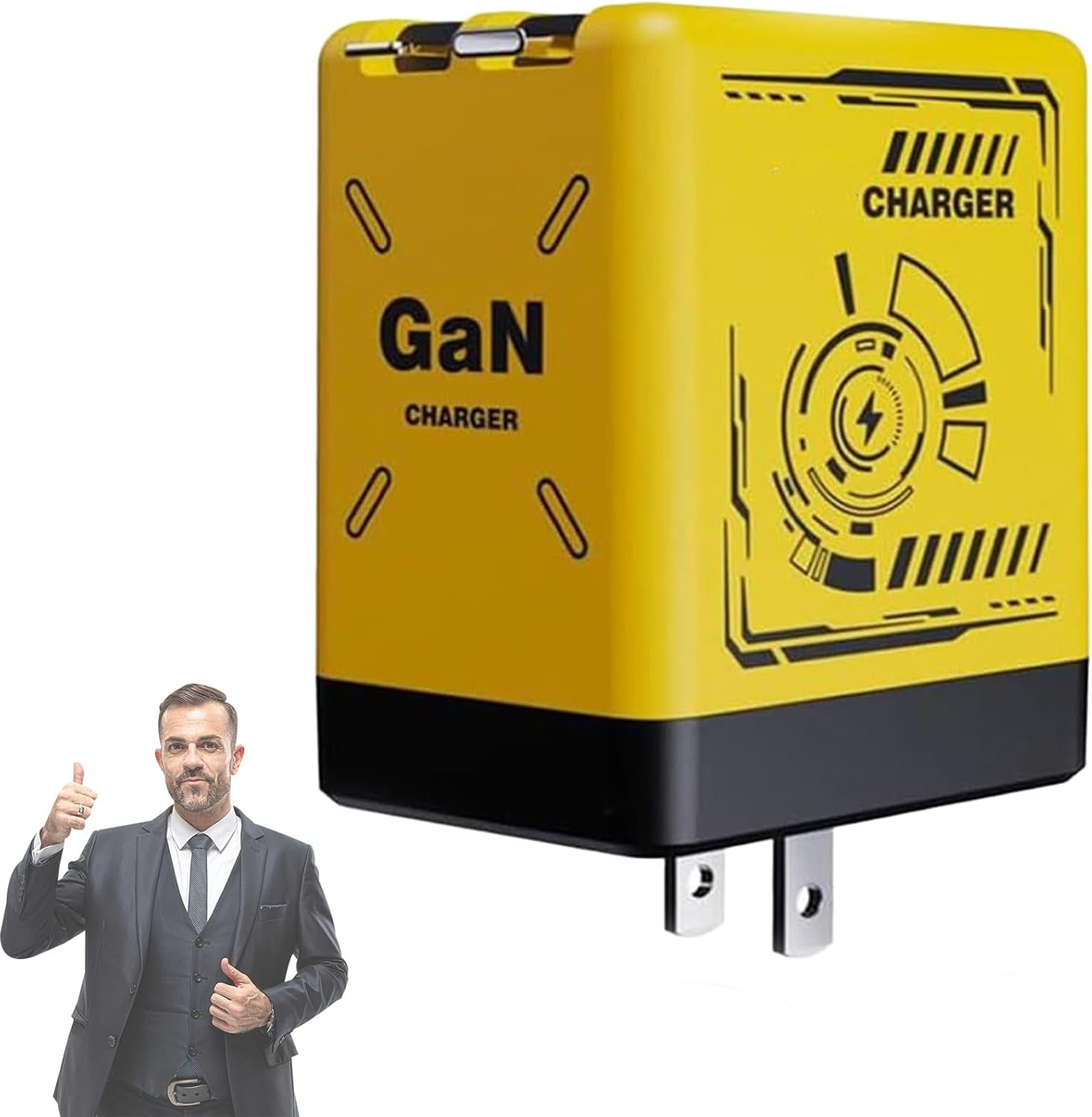 120W GaN Fast Charger with Retractable Cables – Compact 2-in-1 Power ...