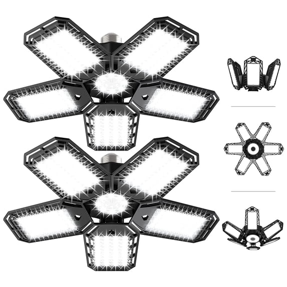 120W LED Garage Lights, 12000LM 6500K Super Bright Garage Ceiling Light ...