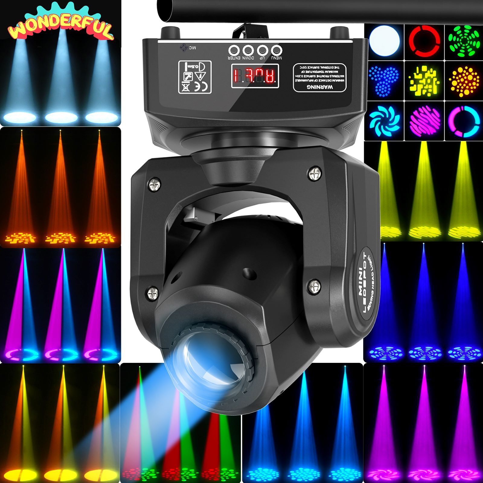 120W LED Moving Head Light RGBW Gobo Beam Stage DJ Disco DMX Spot Light ...