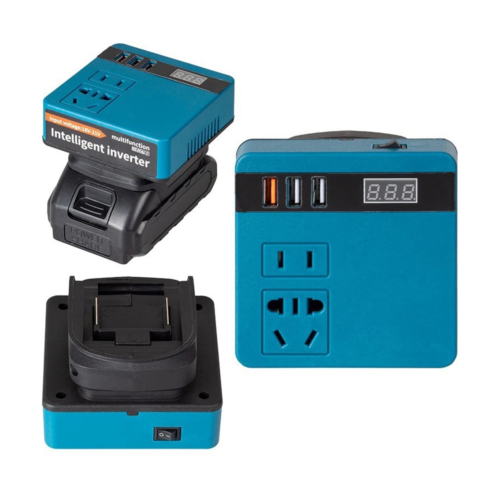 120W Lithium Battery Inverter Power Bank 18v 21v to AC Multi-Function ...