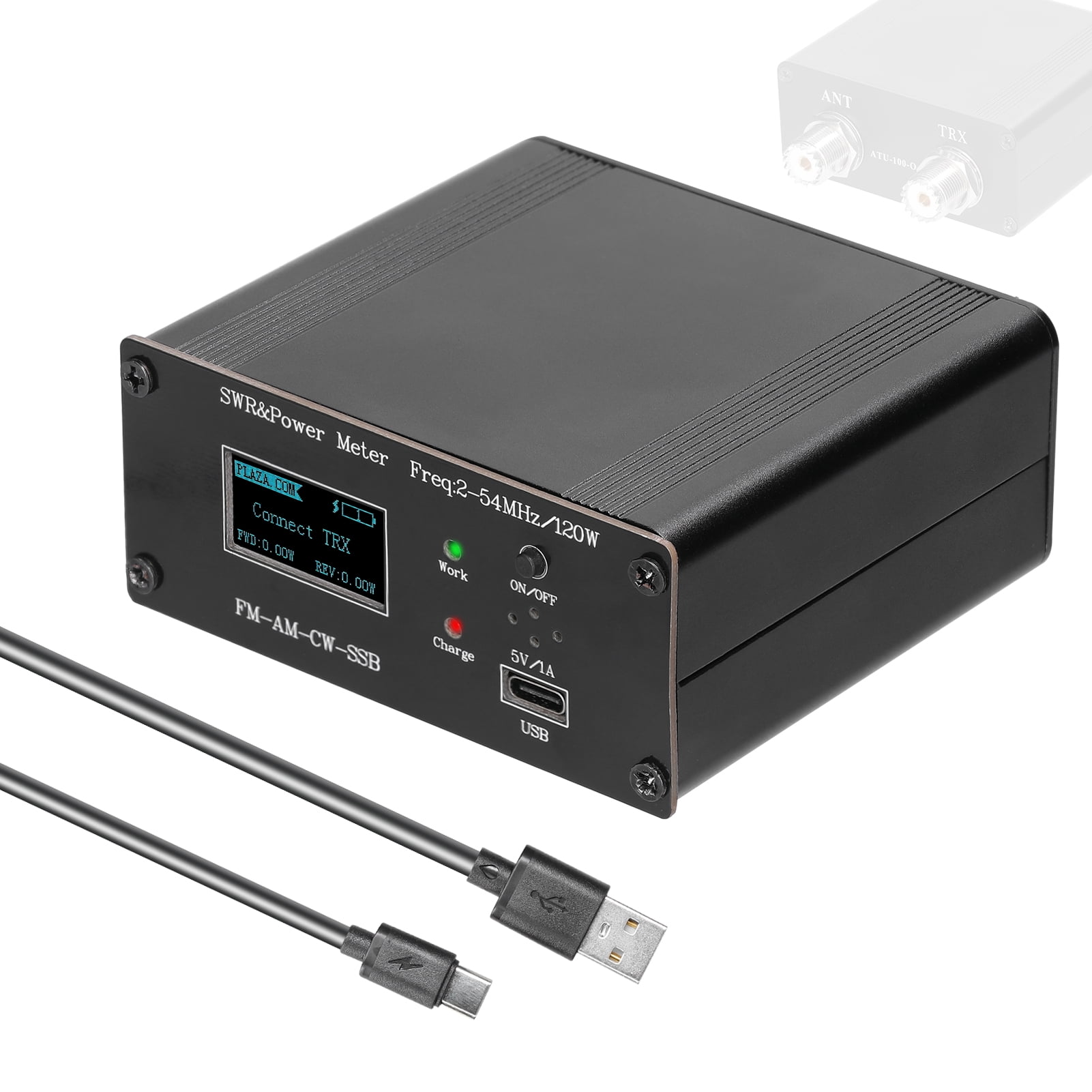 120W OLED Digital Display Power Standing- Meter HF Short Waves Power ...