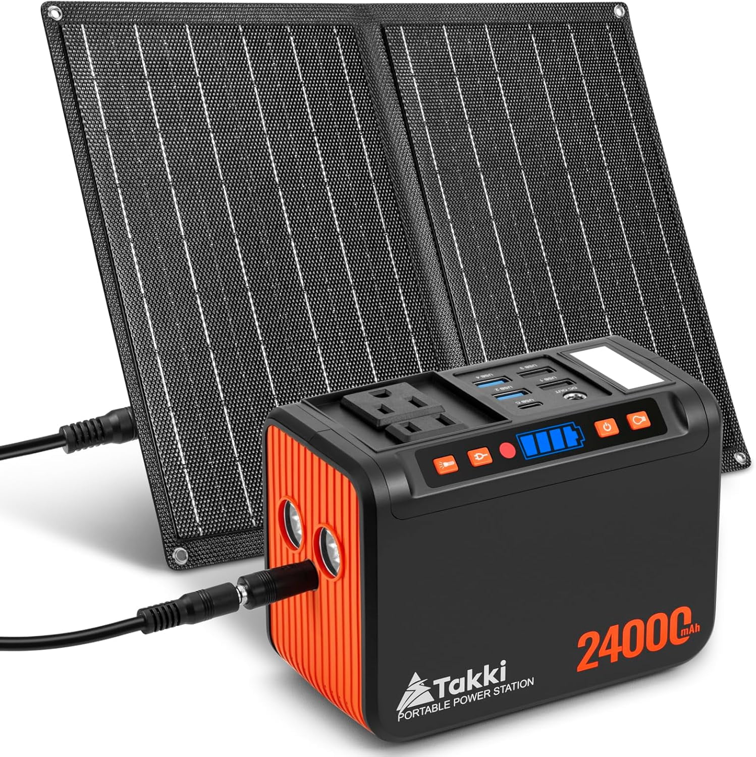 120W Peak Solar Generator Portable Power Station with 21W Panels, 88Wh ...