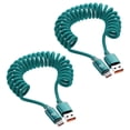 120W Quick Power Cable Reinforced Spring USB A to USB C Nylon and Metal ...