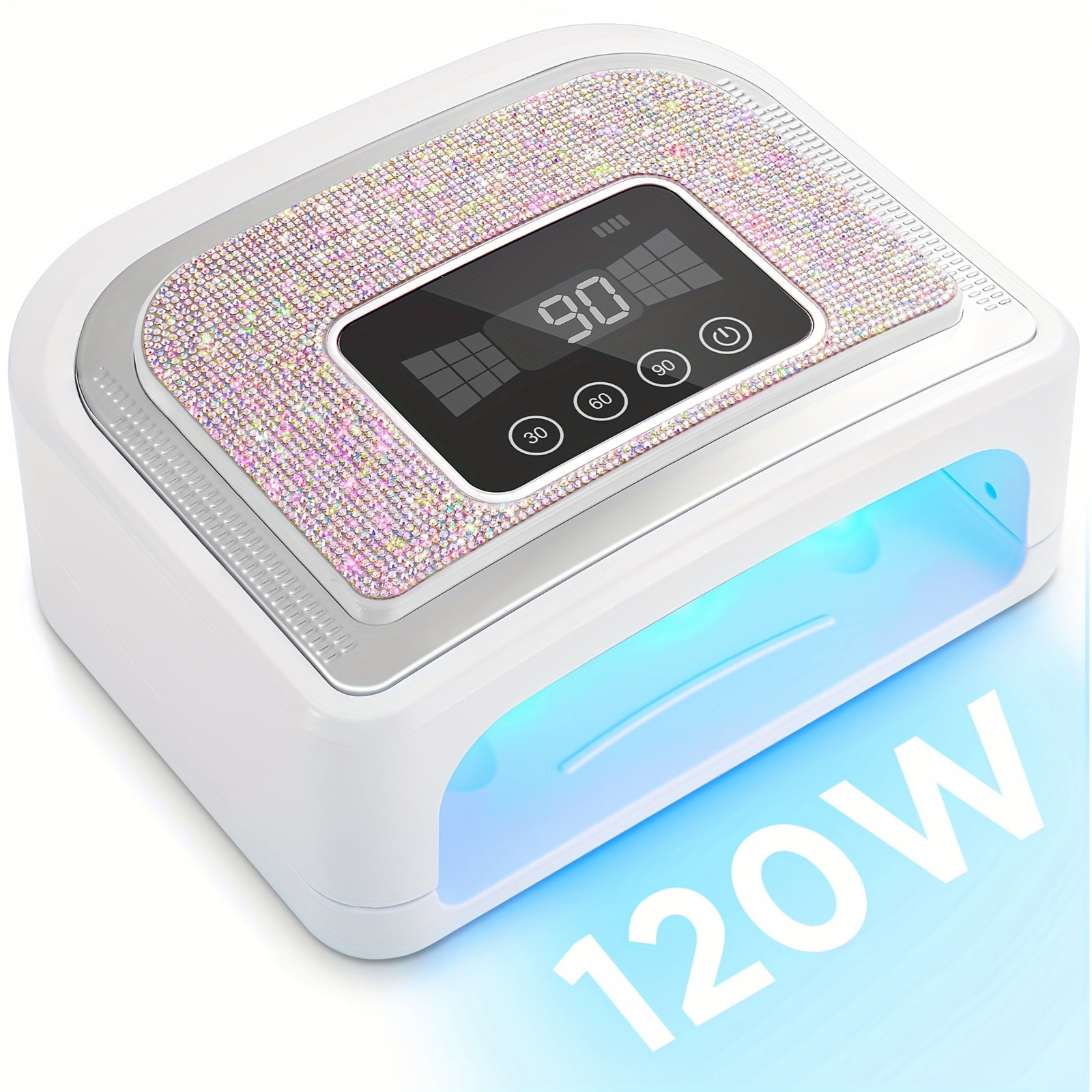 120W Rechargeable Nail Lamp for Gel Nails, LED Nail Lamp with 4 Timer ...