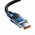 120W Super Fast Charging Type C Cable Dynamic Digital Display Real Time ...