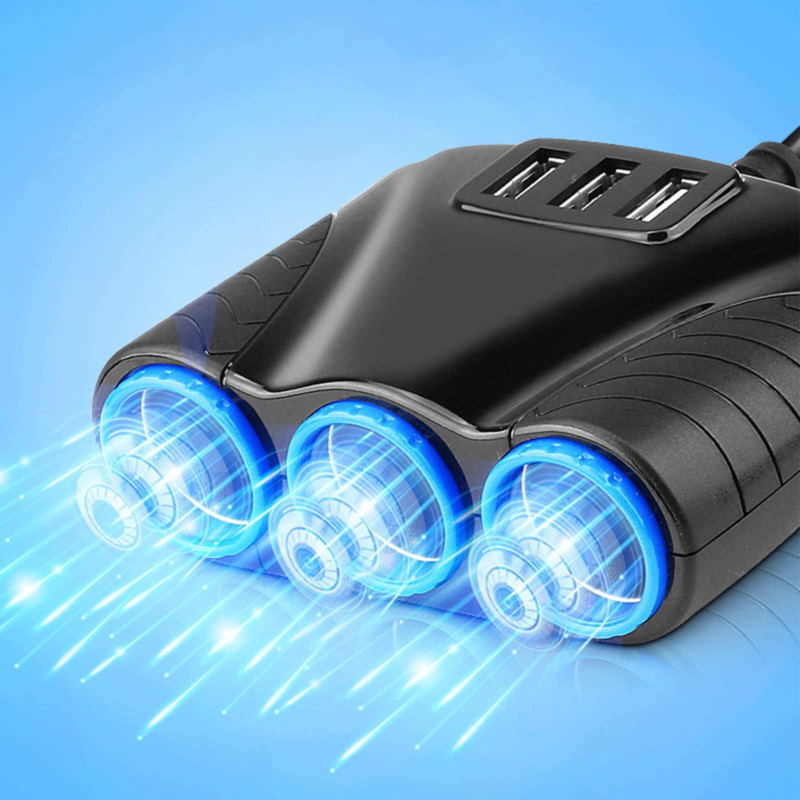 120W Triple USB Car Charger with 3.1A Fast Charging – Dual Port ...