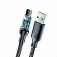 120W Type C to USB Cable with LED Digital Display Fast Charging USB C ...