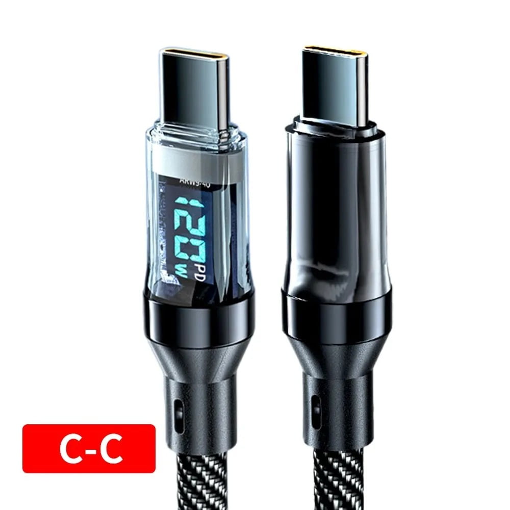 120W USB A to Type C Super Fast Charge Cable Type C Data Cord for ...