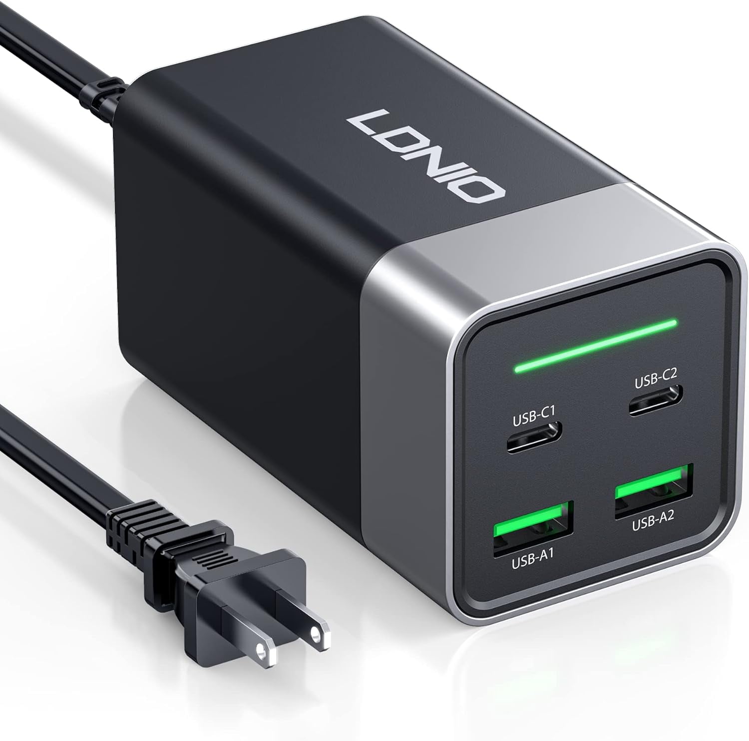 USB C Charger 120W 4 Ports GaN III Fast Desktop Charger with 2 USB-C +2 ...