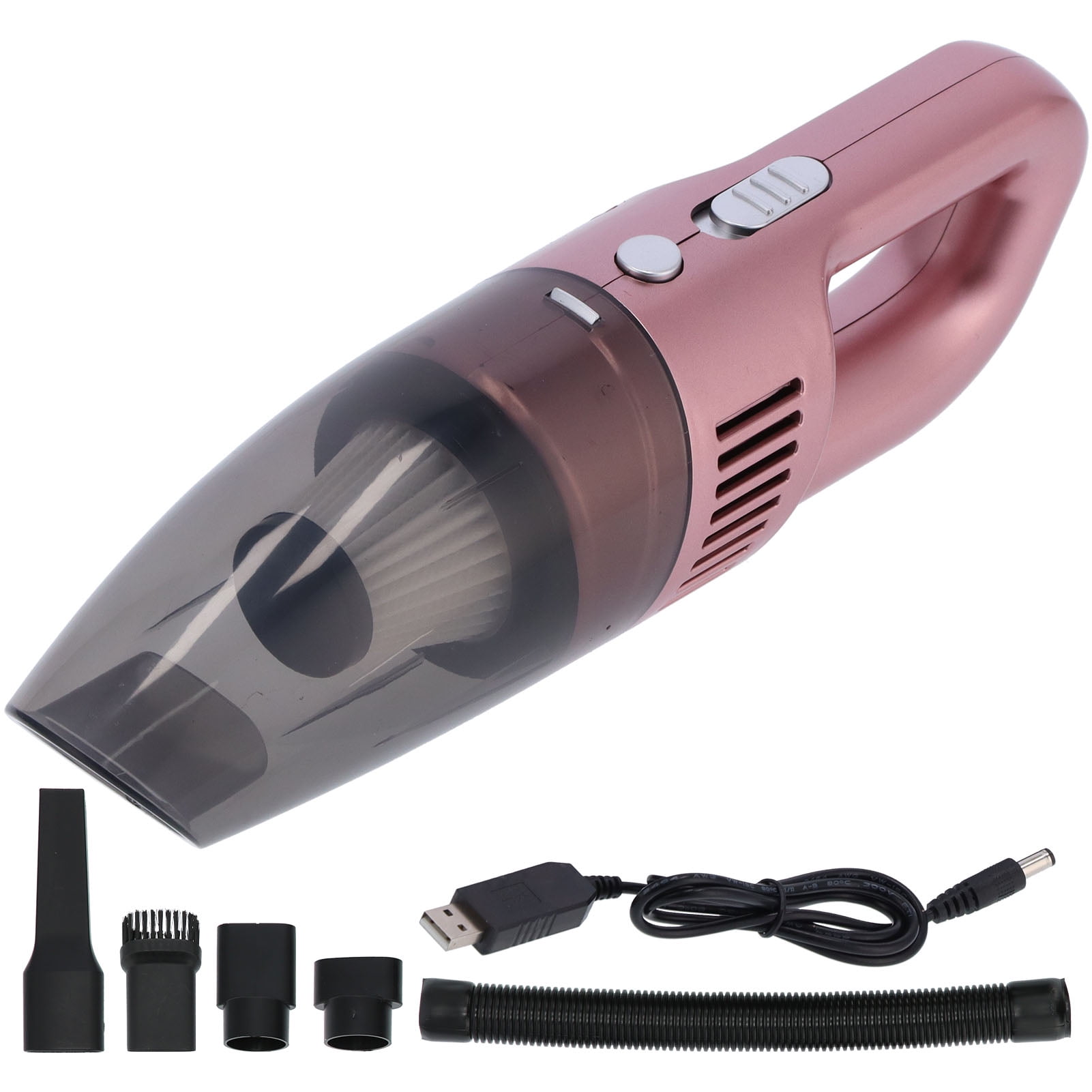 120W Wet/Dry Cleaning Power, USB-Charged Handheld with 5 Attachments ...
