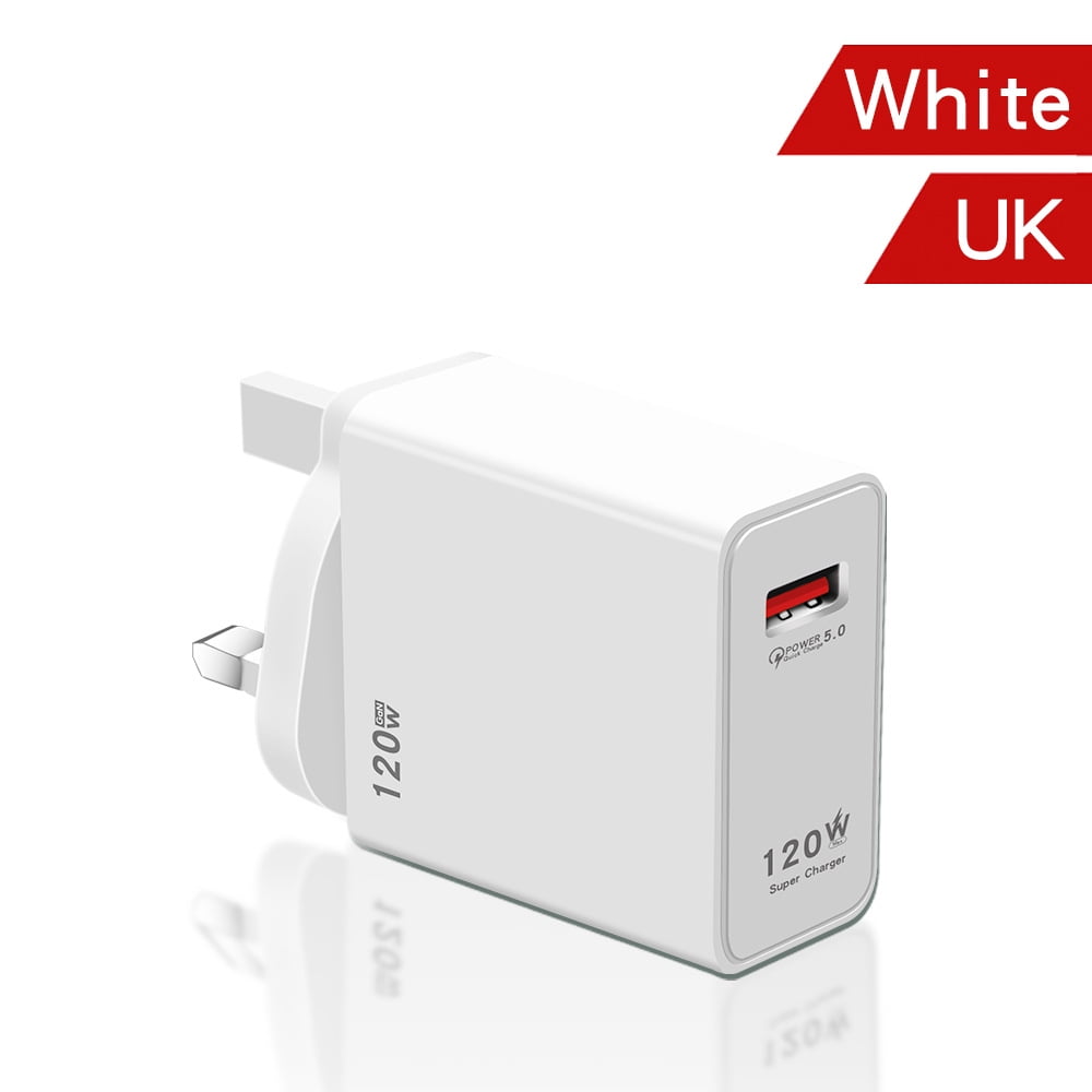 120W super fast charging European and American British standard charger ...