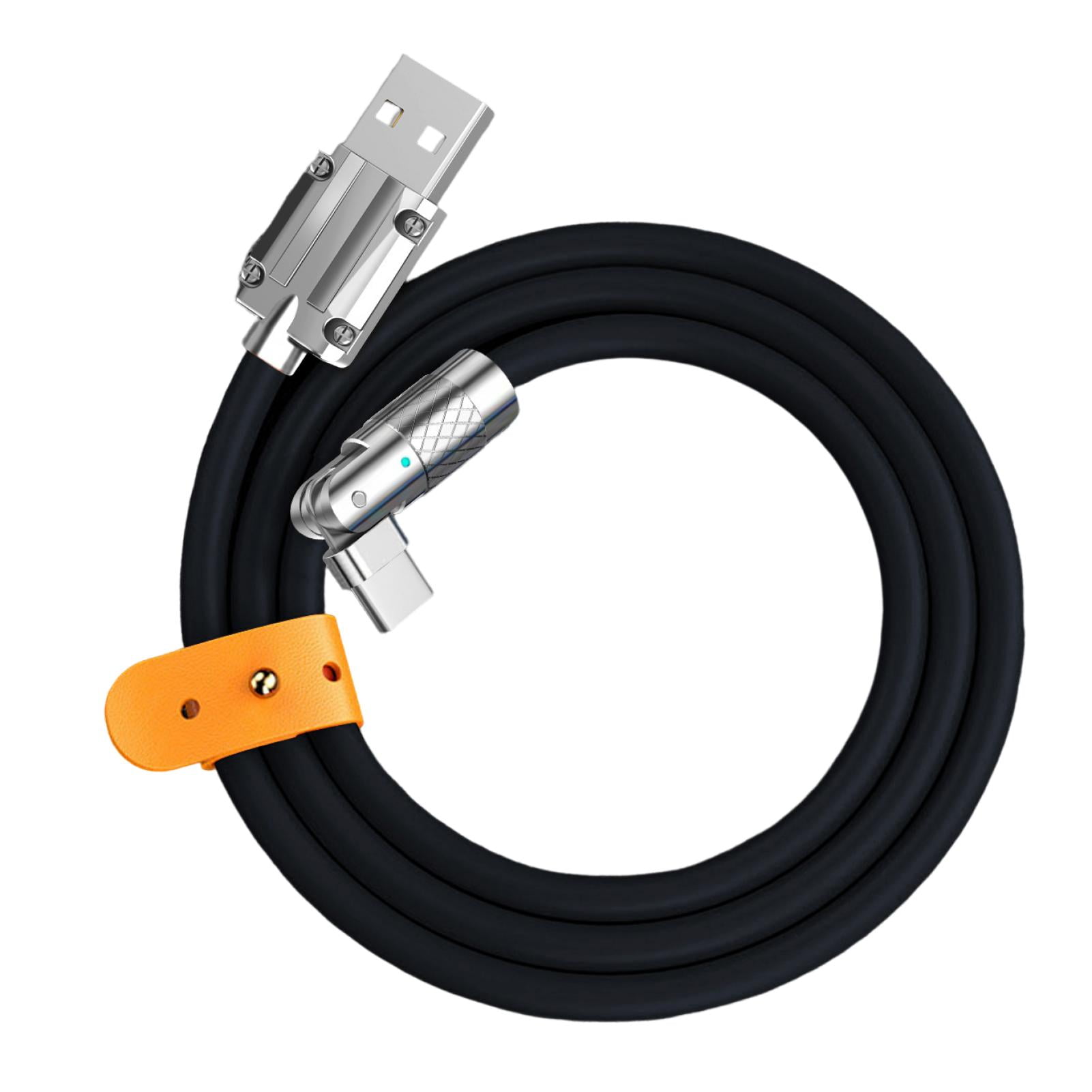 120cm Charging Cable High-power Rotatable Indicator Zinc Alloy 120W USB ...