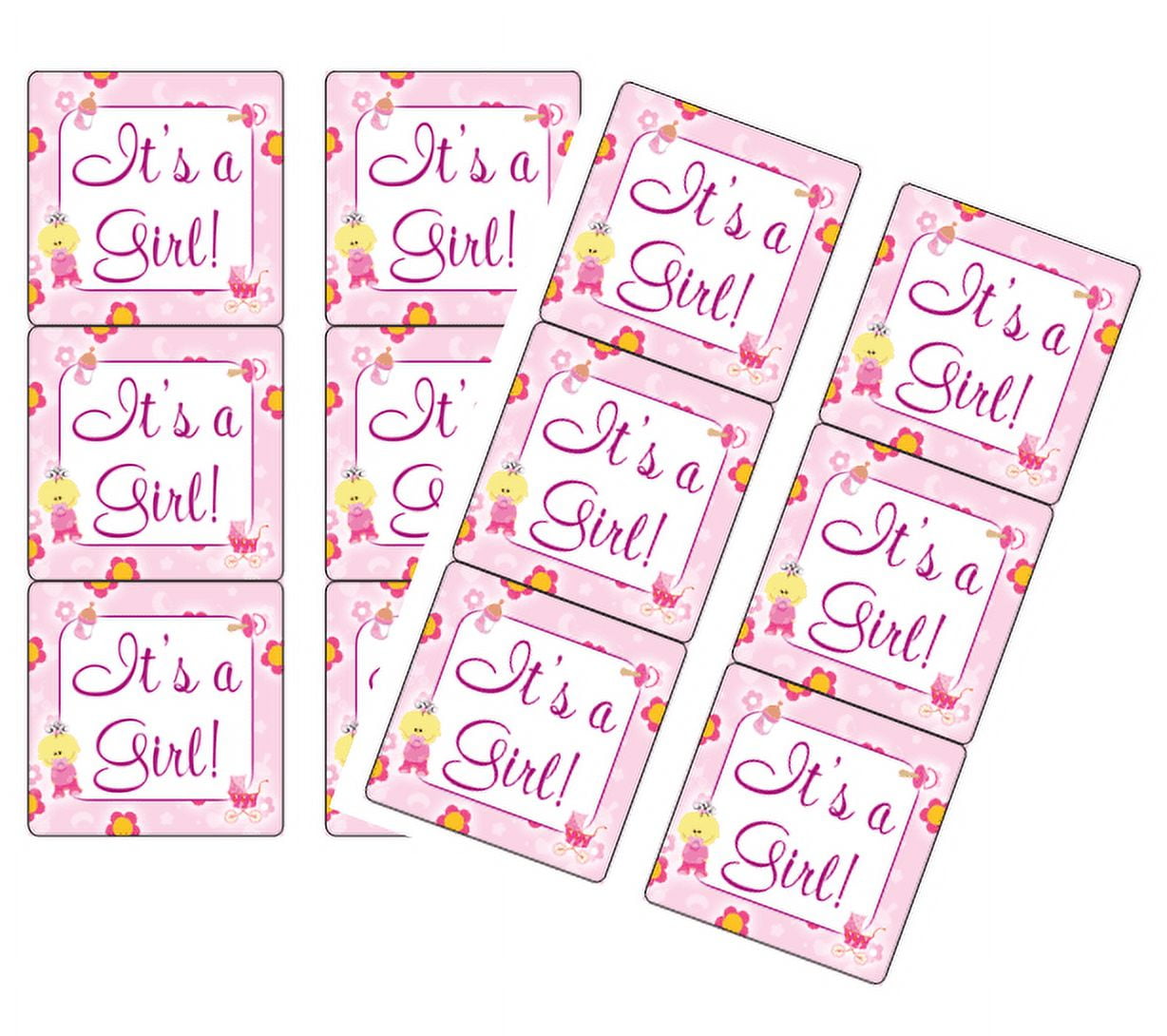 120ct Active Baby Girl It's a Girl Stickers - Walmart.com