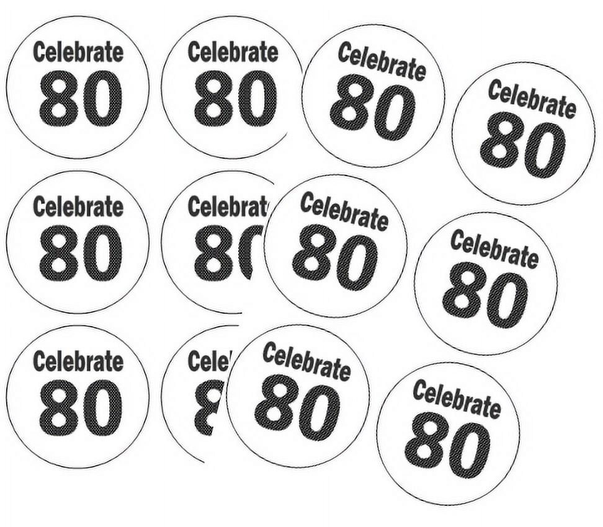 120ct Celebrate 80 (80th Birthday Stickers) - Walmart.com