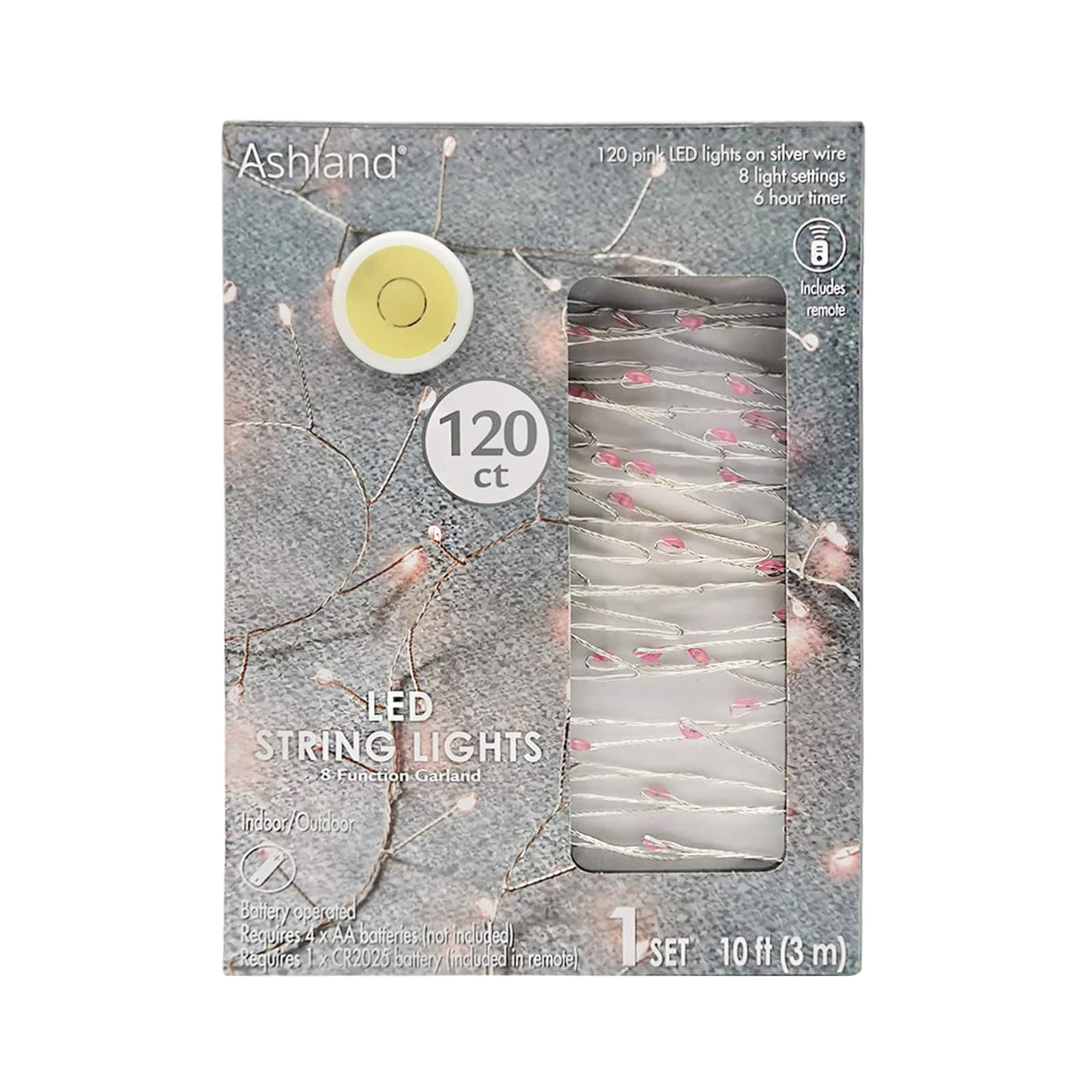 120ct. Pink LED String Lights Garland by Ashland® - Walmart.com