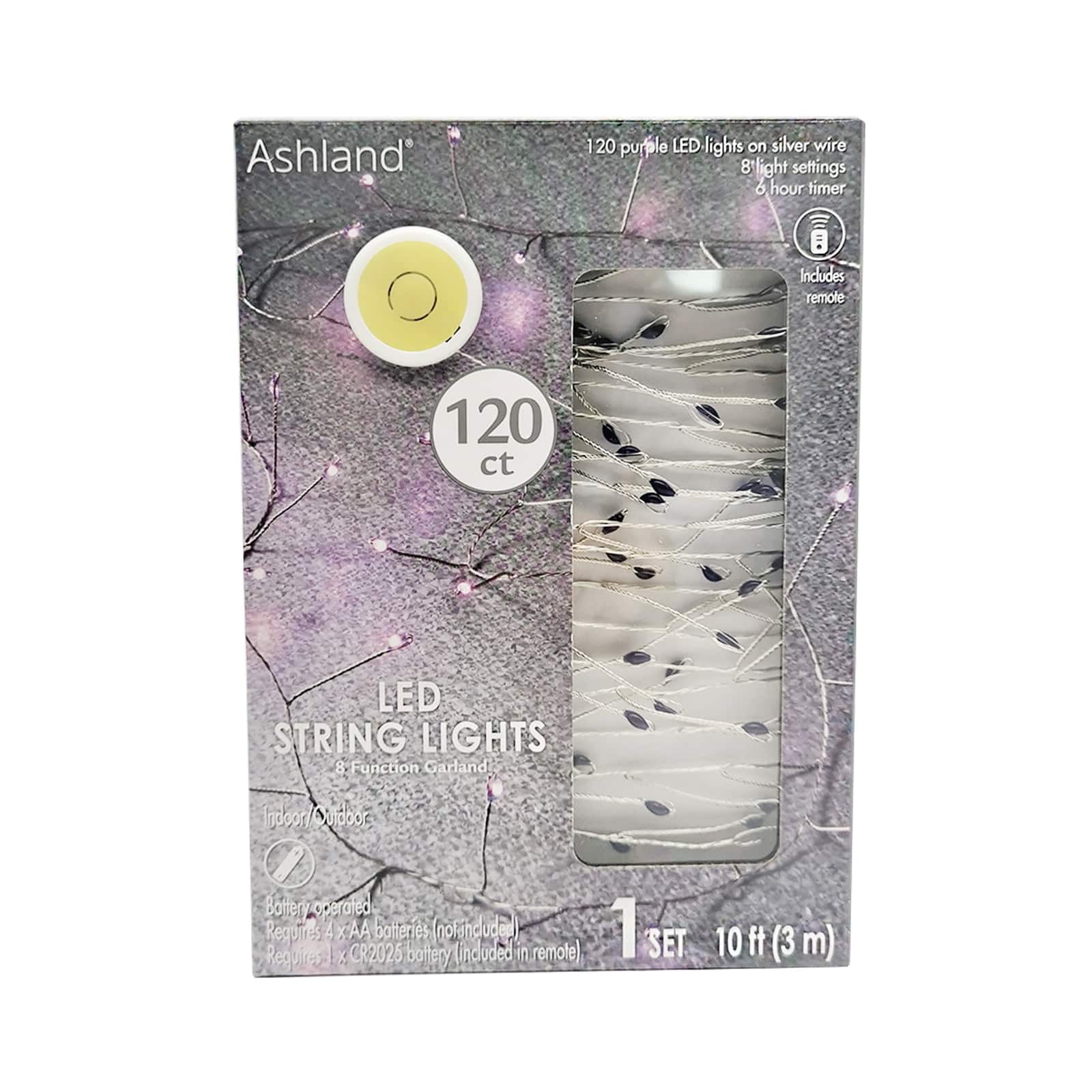 120ct. Purple LED String Lights Garland by Ashland® - Walmart.com