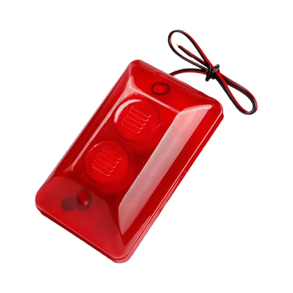 120dB 15W Loud Wire Alarm with Strobe Light Wall Mounted Security Siren ...