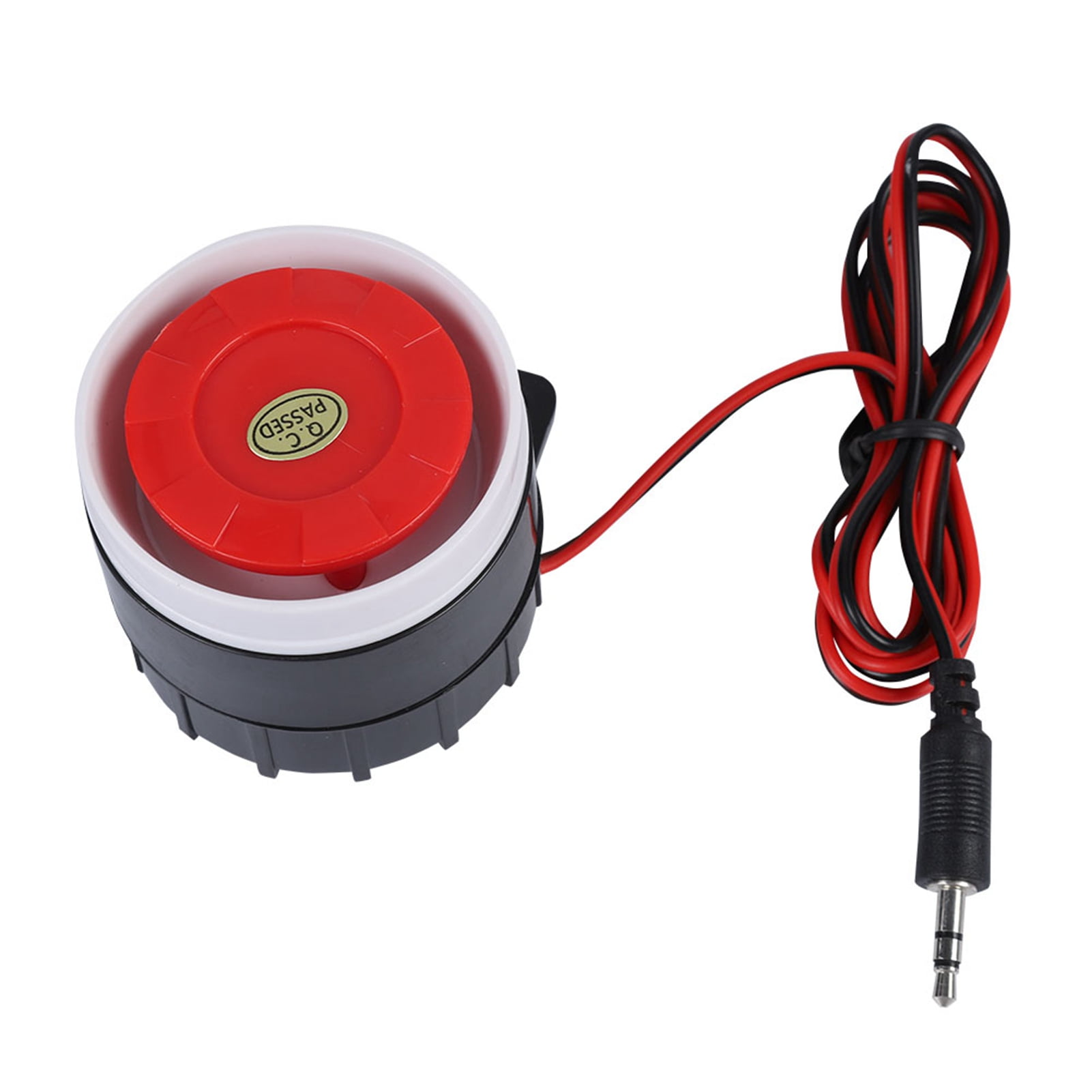 120dB DC 12V Mini Red Wired Horn Siren Sound Alarm System Warning Horn ...