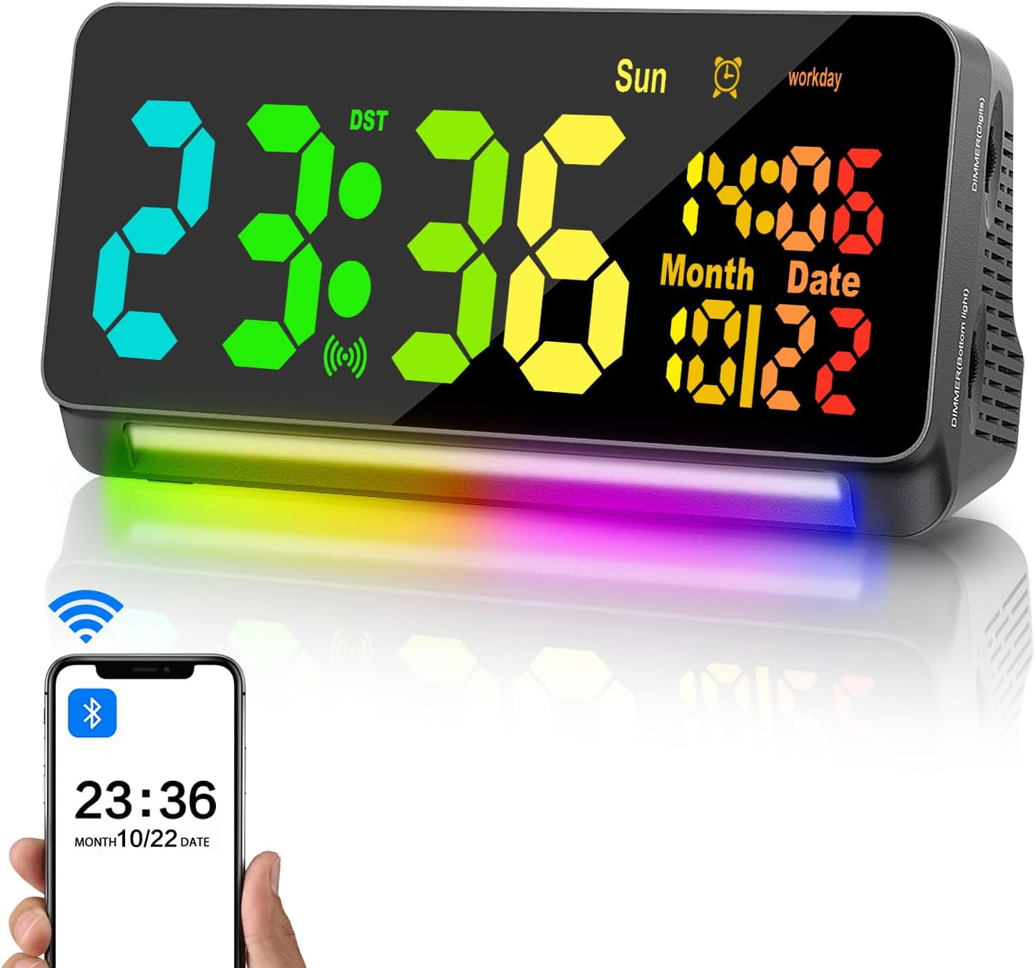 120db Super Loud Alarm Clock Heavy Sleepers Adults, Loud Alarm Clock ...