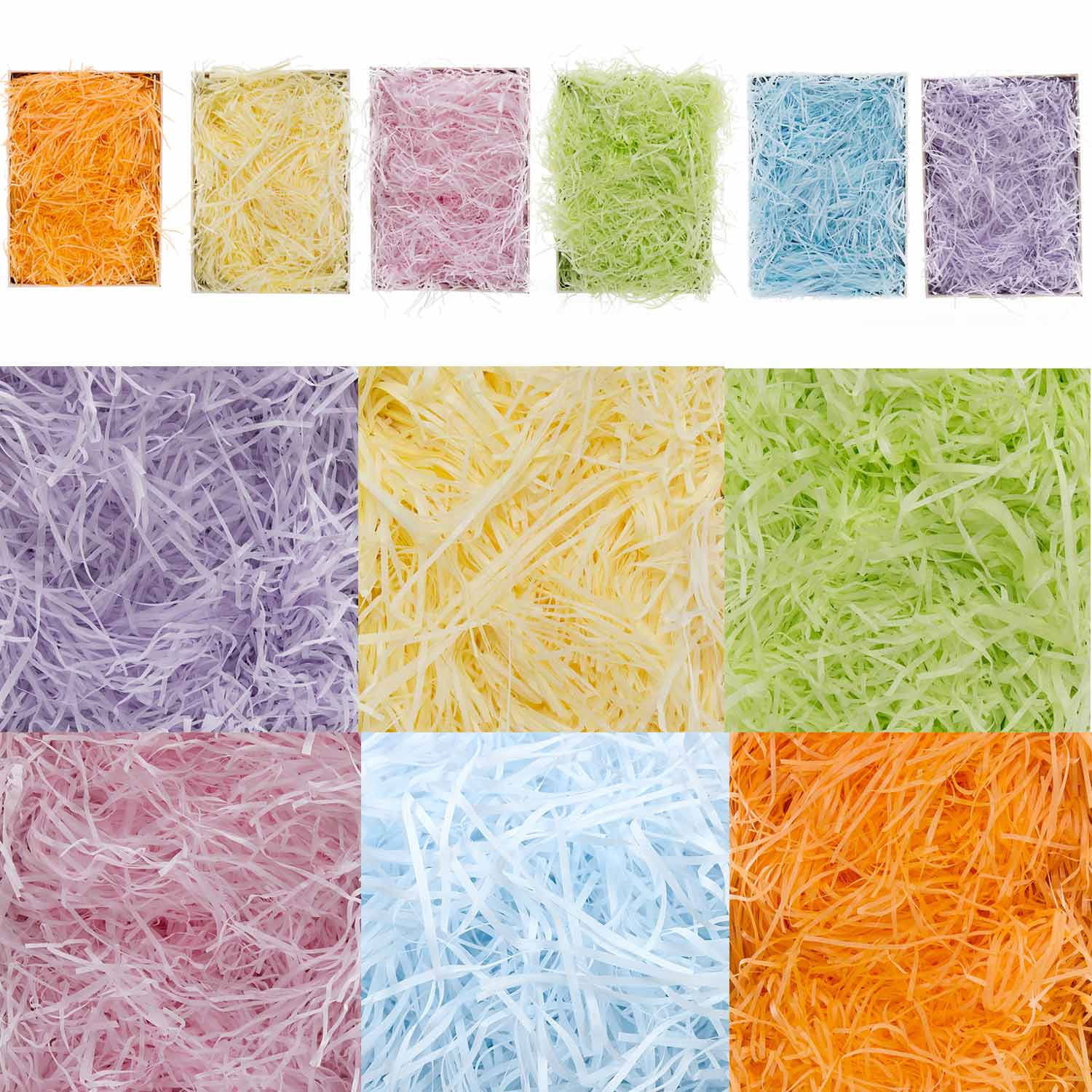 120g Basket Grass,Crinkle Cut Tissue Paper for Easter Gift Box Wrapping ...