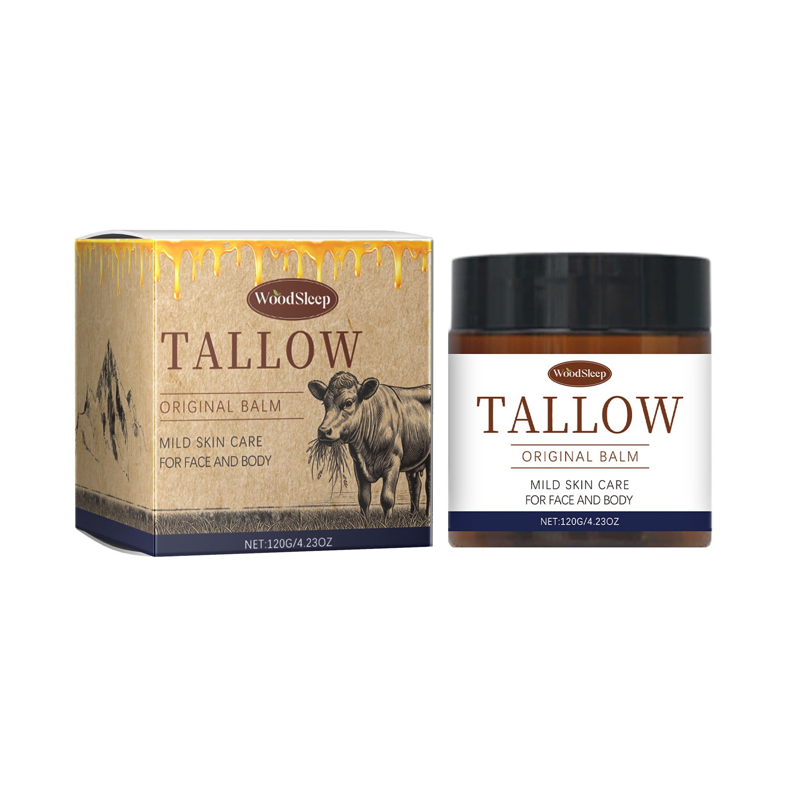 120g Beef Tallow Balm - Natural Moisturizing Cream for Face and Skin ...