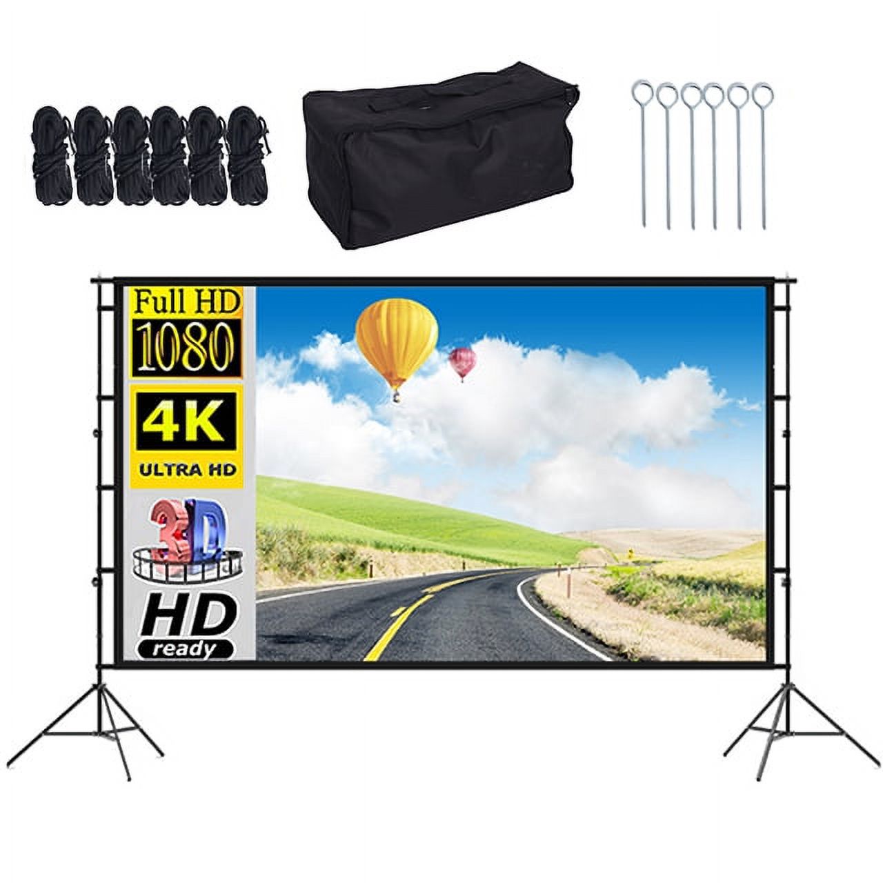 Khomo Gear Jumbo 120 inch 16:9 Portable Outdoor and Indoor Theater ...
