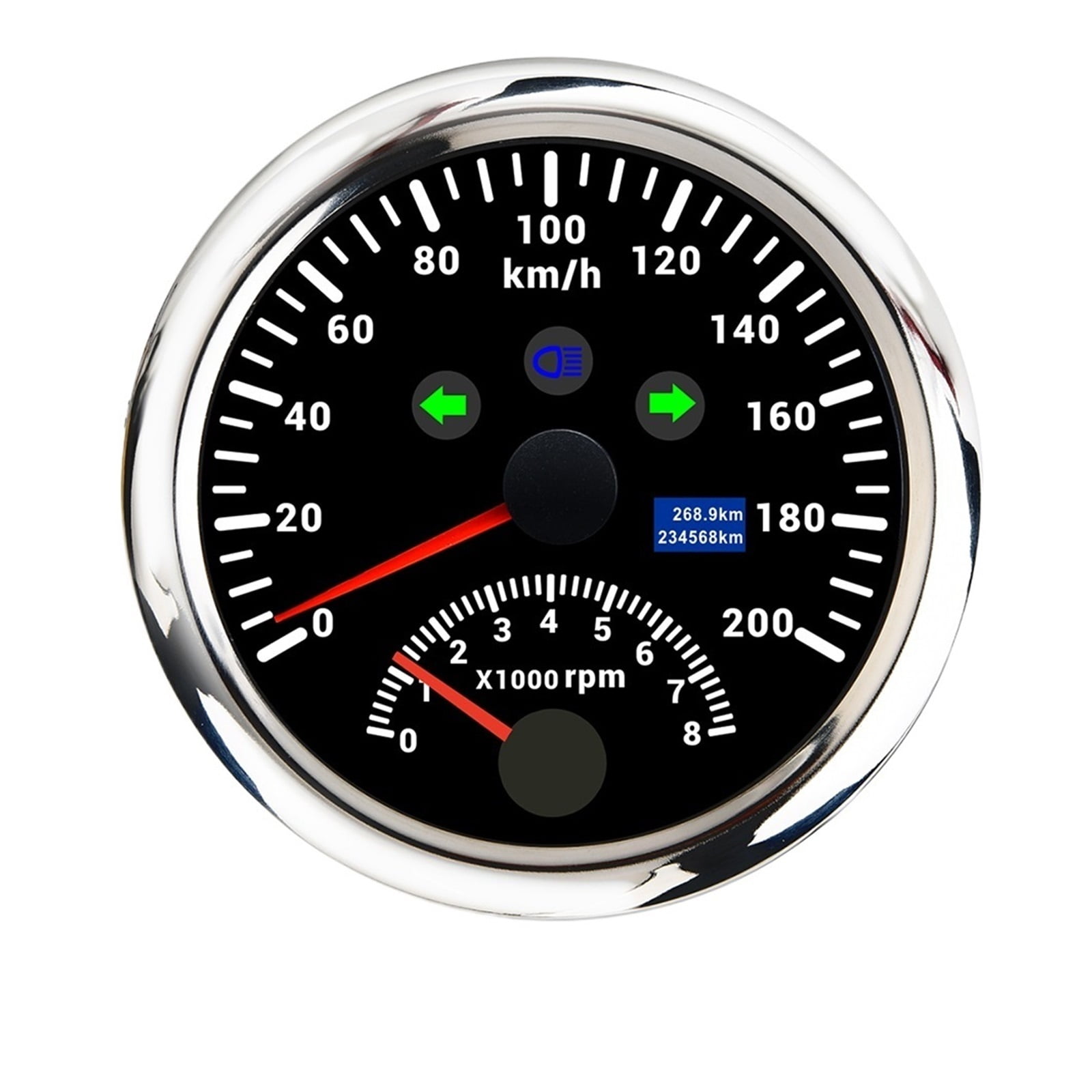 120km/h 200km/h 85mm GPS Speedometer Speed Gauge Digital Odometer ATV ...