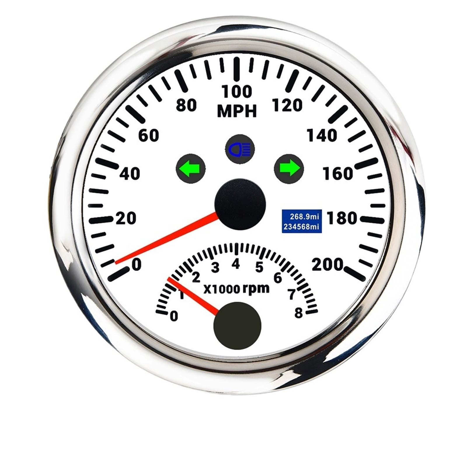 120km/h 200km/h 85mm GPS Speedometer Speed Gauge Digital Odometer ATV ...