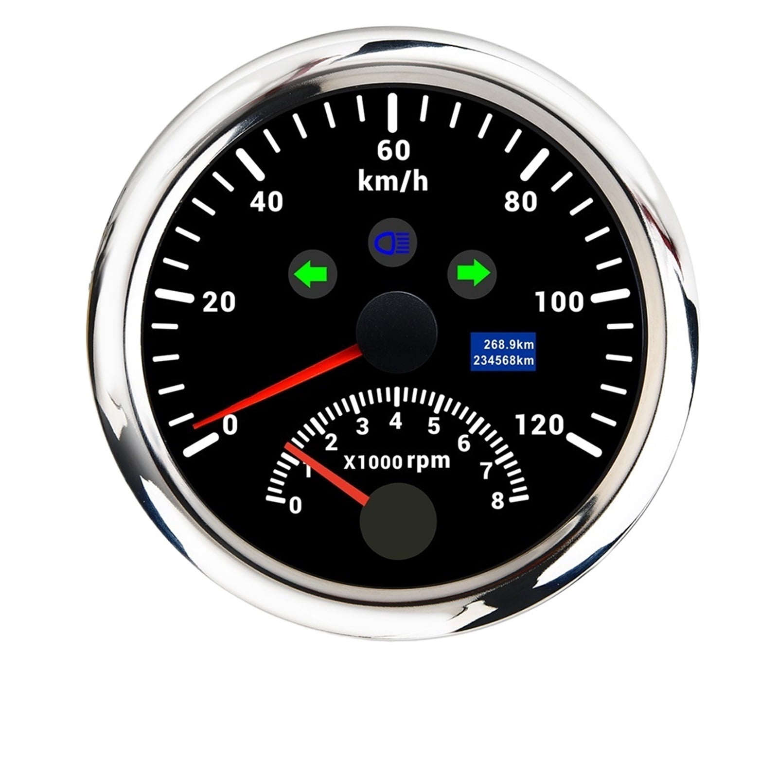 120km/h 200km/h 85mm GPS Speedometer Speed Gauge Digital Odometer ATV ...