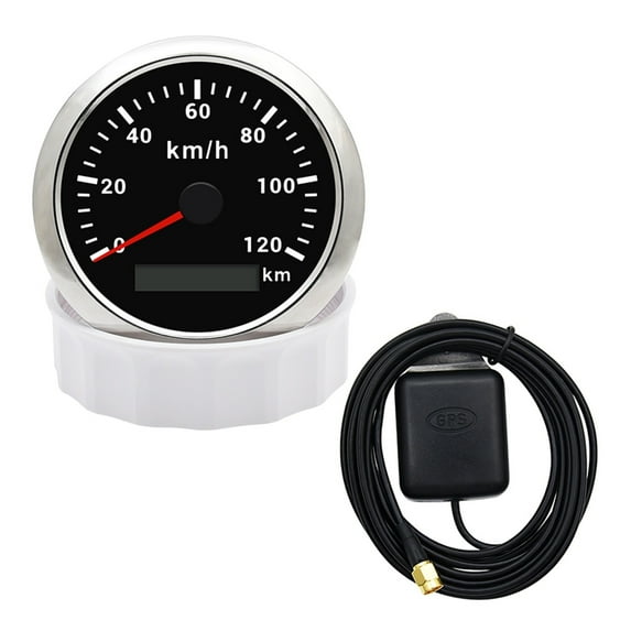 120km/h 7 Color Backlight 85MM GPS Speedometer Waterproof Speed Gauge ...