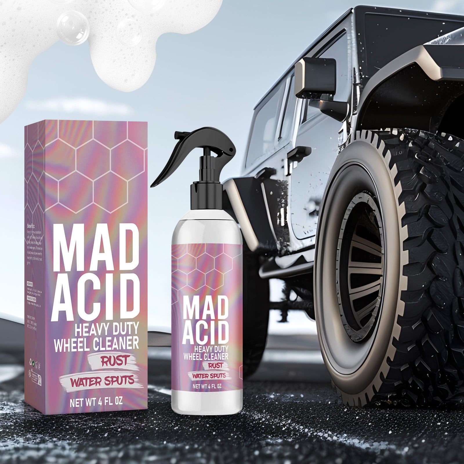 120ml Car Maintenance Foam Cleaning Decontamination Polishing Tire ...