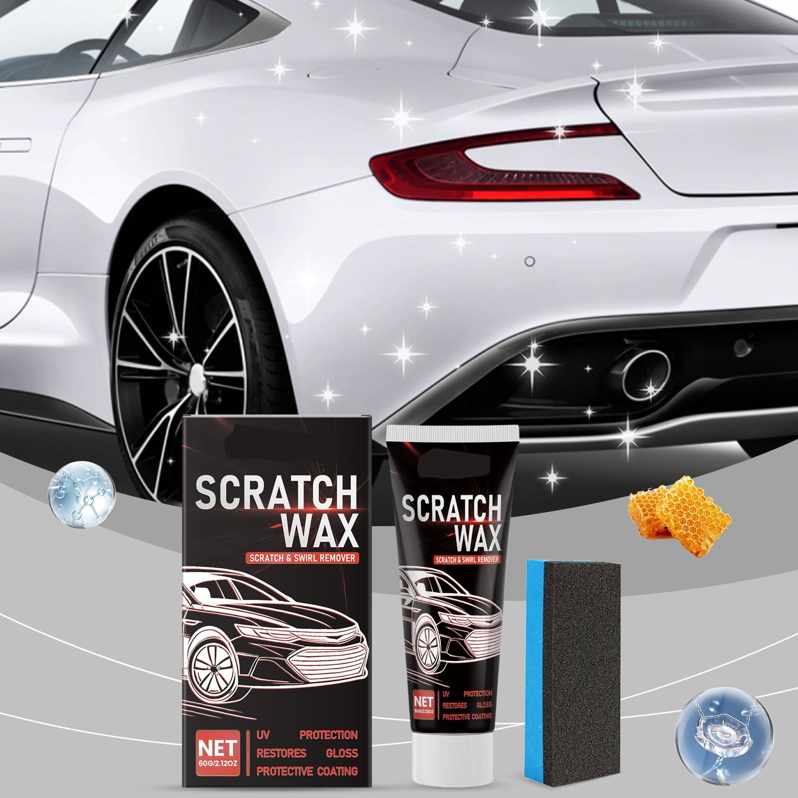 120ml Car Scratch Removal Wax, Scratch Repair Wax for Car, 2024 Car ...