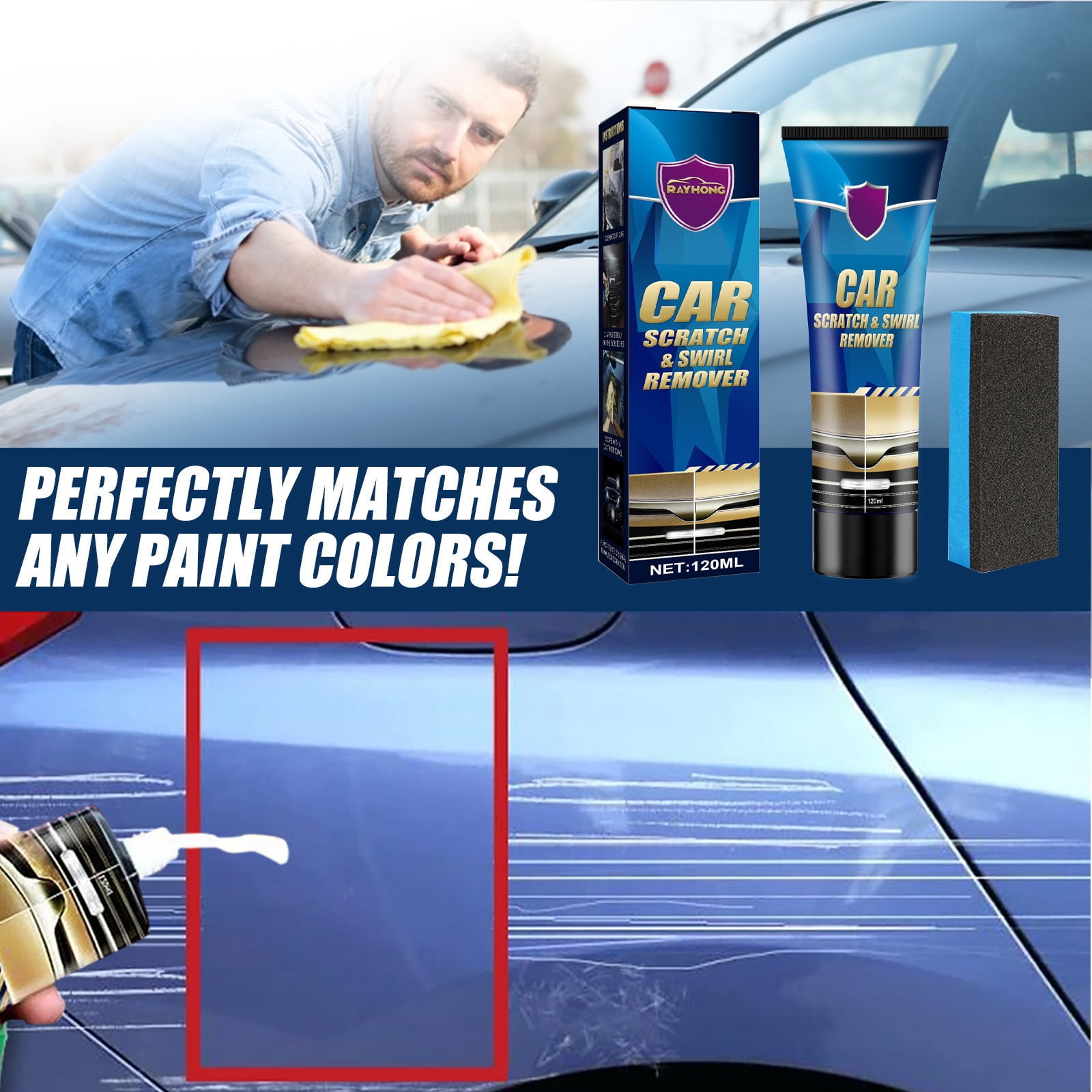 120ml Car Scratch Repair Paste – Paint Scratch Polishing, Vehicle ...