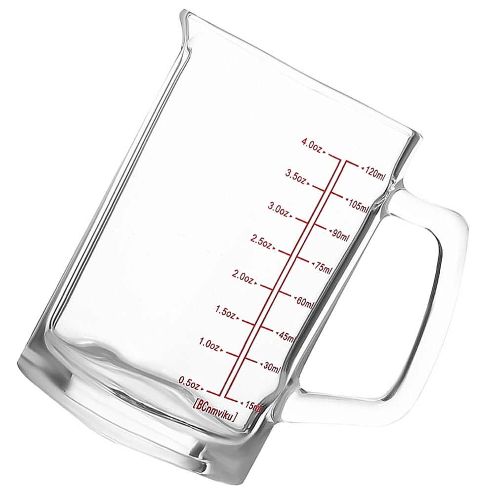 120ml Heat-resistant Square Measuring Cup Shot Glass with Handle Cups ...
