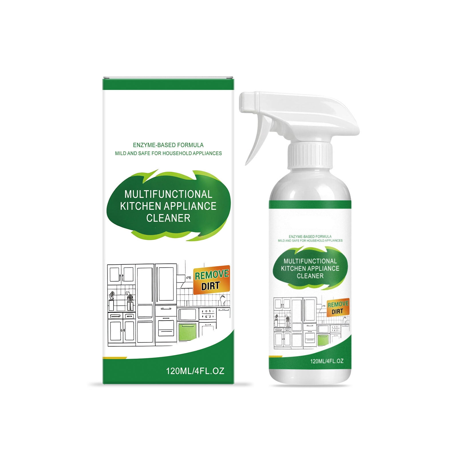 120ml Heavy-Duty Kitchen Degreaser & Cleaner, Industrial-Strength ...