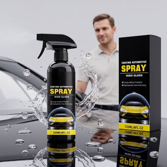 120ml Nano Car Coating Spray, Automotive Paint Polish Cleaner, Water ...