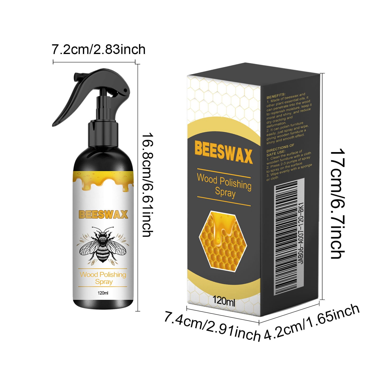 120ml Natural Beeswax Spray for Furniture and Floor Care – Polishing ...