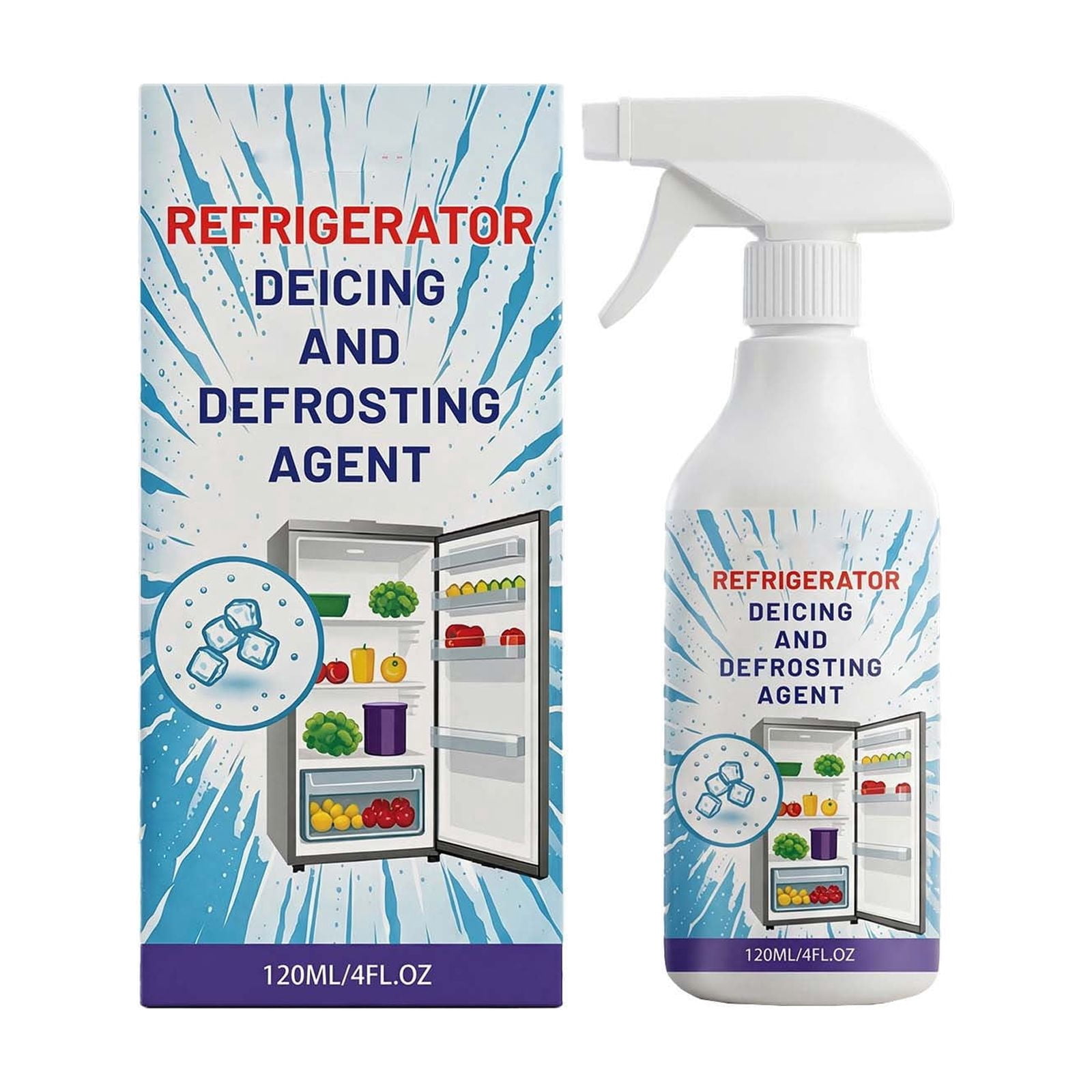 120ml Refrigerator Deicing Defrosting Agent Spray Fast Ice Melting ...