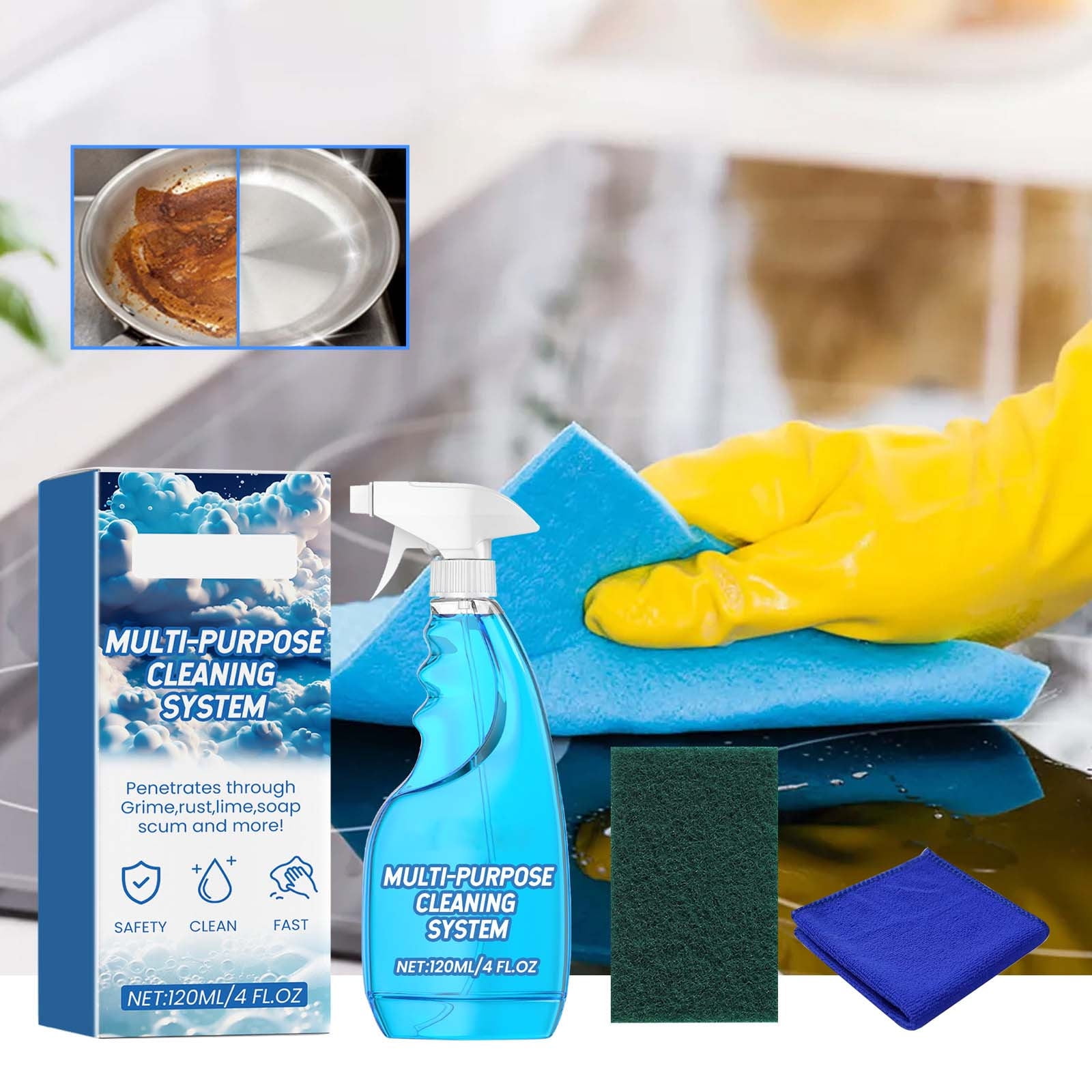 120ml Spray All Purpose Cleaner Spray Foam Cleaner Foam Spray Oven Cleaner Spray Multi Purpose ...